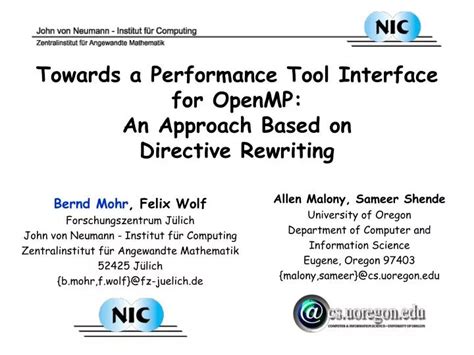 ppt towards a performance tool interface for openmp an approach based on directive rewriting