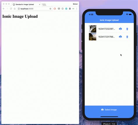 the ionic 4 images guide capture store and upload with post devdactic