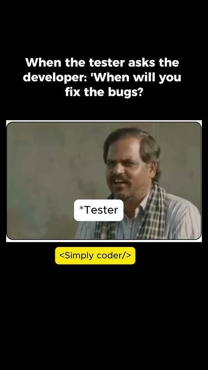When The Tester Asks The Developer When Will You Fix The Bugs Bugfixing Webdevmeme