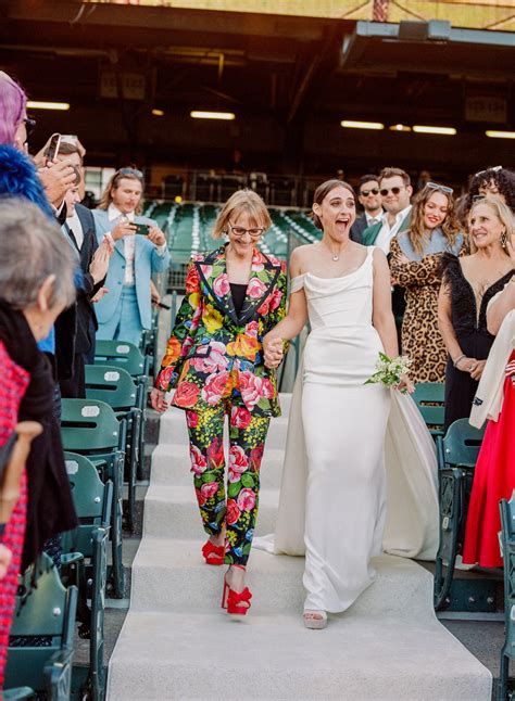 This Couple Wed On Top Of The Dugout At Oracle Park Before Their