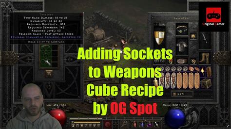 Diablo 2 Cube Recipe Add Sockets To Weapon Home Alqu
