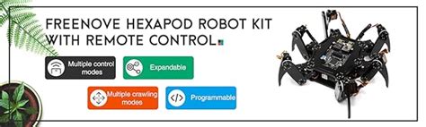 Freenove Hexapod Robot Kit With Remote Compatible With Arduino Ide