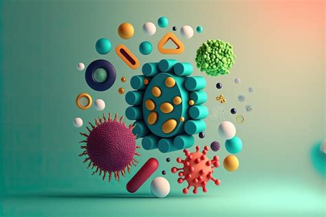 Premium Photo A Group Of Colorful Objects Floating In The Air Generative Ai