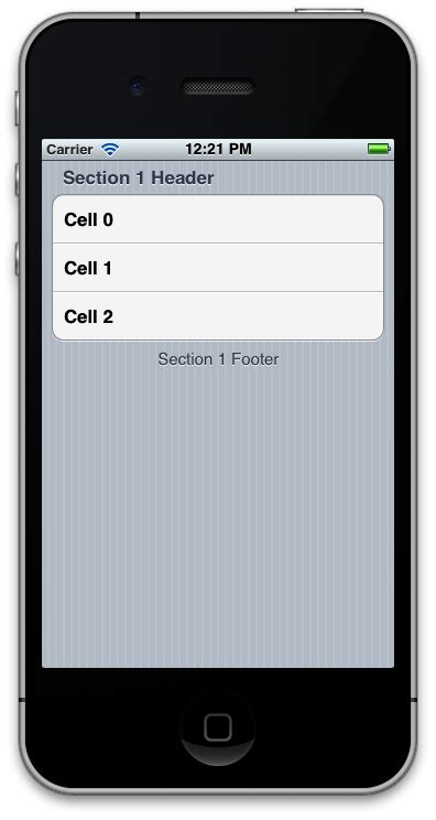 49 Constructing Headers And Footers In Table Views Ios 6 Programming Cookbook Book