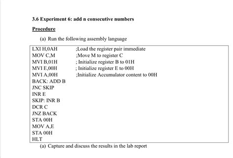 36 Experiment 6 Add N Consecutive Numbers Procedure