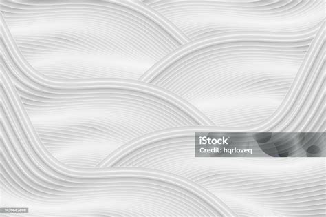 3d 렌더링 파형 회백색 풍경화 선 질감 질감 배경 3차원 형태에 대한 스톡 벡터 아트 및 기타 이미지 3차원 형태 개념 고급 Istock