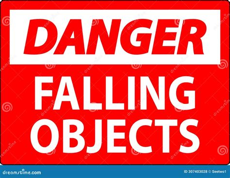 Danger Sign Falling Objects Stock Vector Illustration Of Hazard Indicator