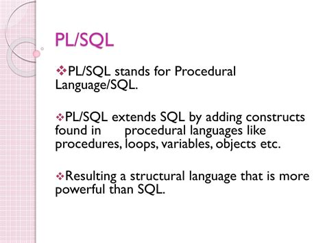 ppt pl sql powerpoint presentation free download id 3504514
