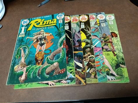 Rima The Jungle Girl 1 7 Complete Set Dc Comics Joe Kubert Cover Art 1974 75 Comic Books