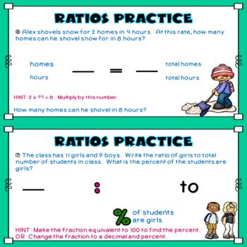 Ratio Practice Problems Including A Variety Of Questions For Distance Learning