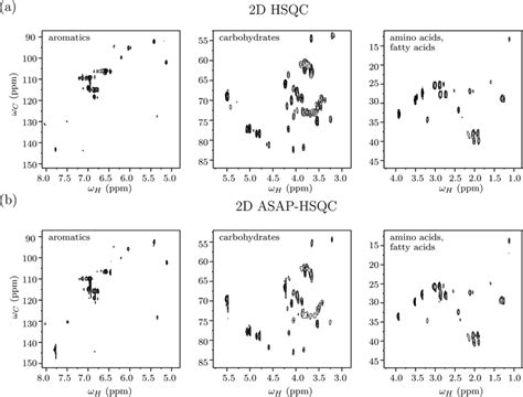 Regions Of The A 2d ¹h ¹³c Hsqc Nmr Spectrum And B 2d ¹h ¹³c Download Scientific Diagram