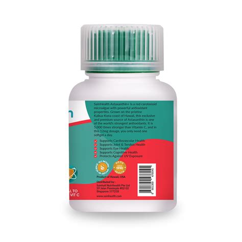 Astaxanthin 12mg Pure Hawaiian Sainhealth