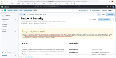 Security Solution After Disabling The Rule Warning Message Still Occurs · Issue 140691