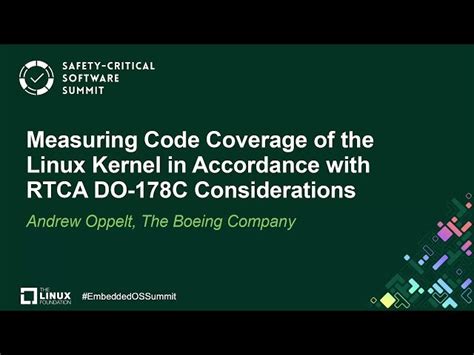 Free Video Measuring Code Coverage Of The Linux Kernel In Accordance With Rtca Do 178c From