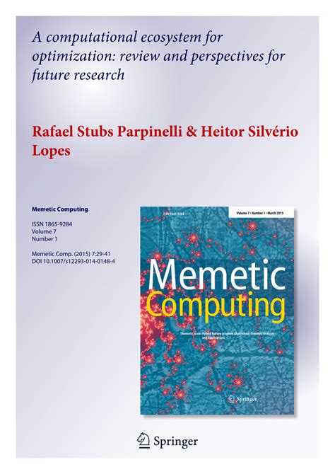 Pdf A Computational Ecosystem For Optimization Review And