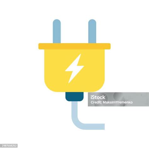 와이어 아이콘으로 연결합니다 조명이 있는 전기 플러그 개념에 대한 스톡 벡터 아트 및 기타 이미지 개념 고압 전류 주의 단순함 Istock