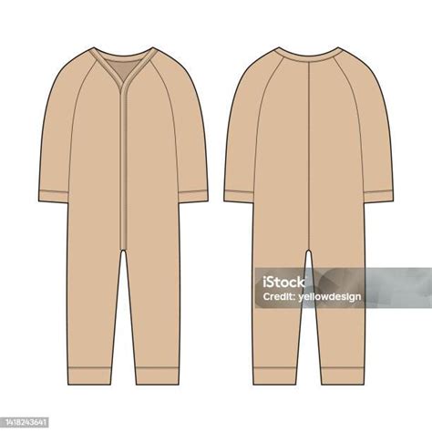 긴 소매를 가진 Onesie 유아용 장난꾸러기 모래 색깔 아기 몸은 모의를 착용합니다 어린이 보디 슈트 0명에 대한 스톡 벡터 아트 및 기타 이미지 Istock