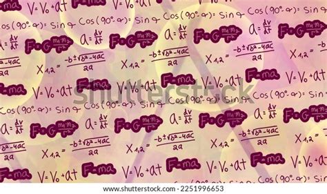 Physical Sciences Scientific Equations Signs Academic Stock