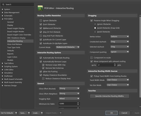 hug and push interactive routing r altium