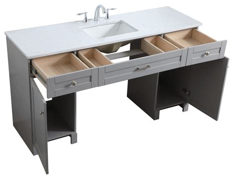 60 Ada Compliant Bathroom Vanity Gray