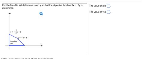 solved for the feasible set determine x and y so that the