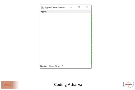 Practical 11 Write A Program To Demonstrate Various Mouse Events Using