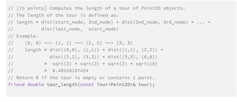 Solved Implementing Class Tour 85 Pointsyou Are Given The