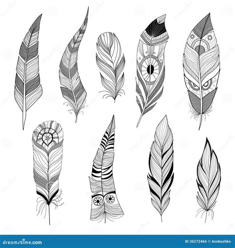 Reeks Veren Vector Illustratie Illustration Of Fantasie 36272466