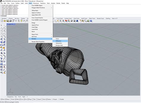 Trying To Remove Portions Of A Mesh But Mesh Boolean Will Not Work