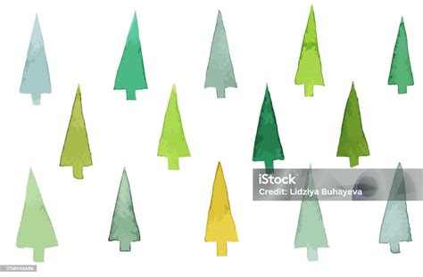 흰색 바탕에 화려한 크리스마스 트리를 설정하는 패턴입니다 새해 복 많이 받으세요 즐거운 성탄절 인사말 카드 엽서 색칠 공부 책을위한 템플릿입니다 벡터 일러스트 레이 션입니다