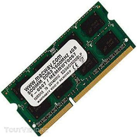 Mémoire 4 go sodimm 1600 mhz ddr3l pc3 12800 en France Clasf informatique