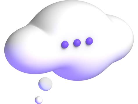3d Habla Burbuja Pensando Nube 26718652 Png