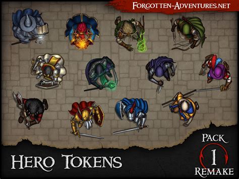 Hero Tokens Pack 01 Remake R Forgottenadventures