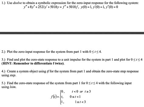 solved zero input response the zero input response can be solved