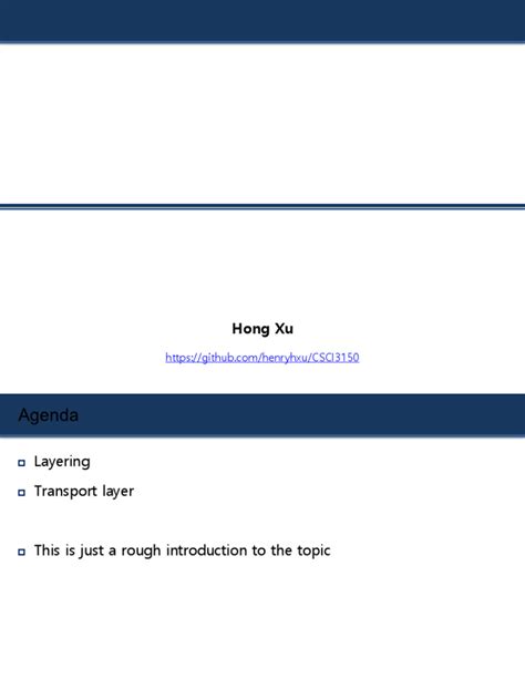 Lec17net Pdf Transmission Control Protocol Port Computer