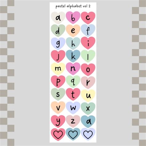 Jual Pastel Alphabet Stiker Stiker Alphabet Stiker Abjad Stiker