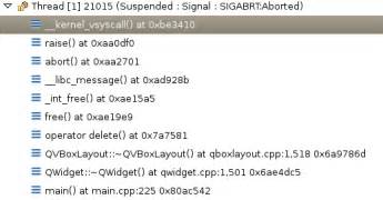 C Why Is This Qt App Exiting With A Sigabrt Signal Stack Overflow