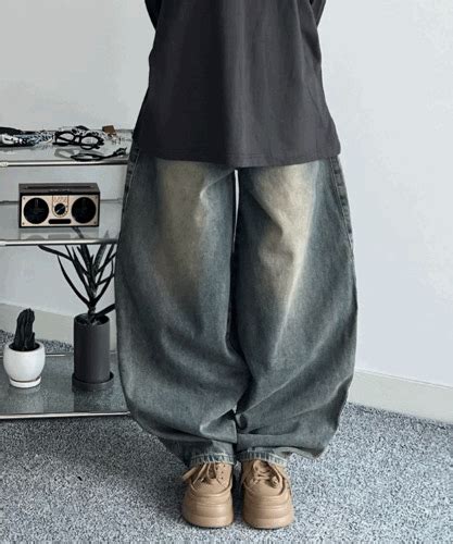 빈티지워싱🔥끌림x 항아리 벌룬 와이드 워싱 데님팬츠 연청 진청 흑청 통통 청바지 5color 에이블리