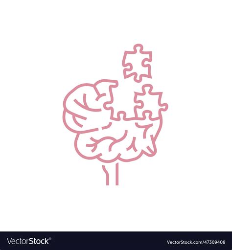 Dementia Icon In Outline Style Editable Royalty Free Vector