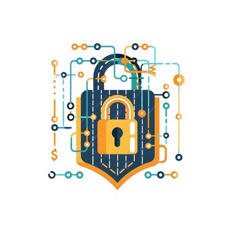 Data Encryption Concept Flat Vector Illustration Isolated On White Background Premium Ai