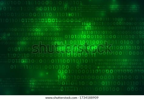 Green Binary Code Technology Digital Background Stock Vector Royalty Free 1734188909