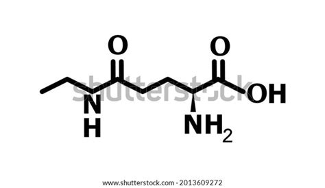 Vector Illustration Chemical Structure Theanine On Stock Vector