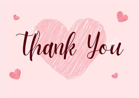 Pink Simple Cute Thank You Card Thank You Card Design Thank You Wallpaper Cute Thank You Cards