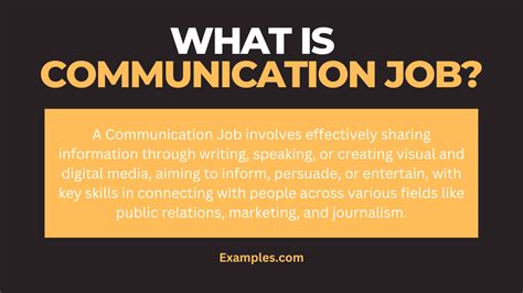 Communication Jobs 9 Examples