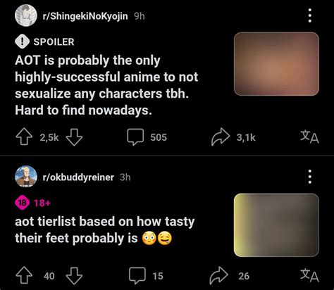 Gotta Love The Diversity Of Aot Subreddits R Shingekinokyojin