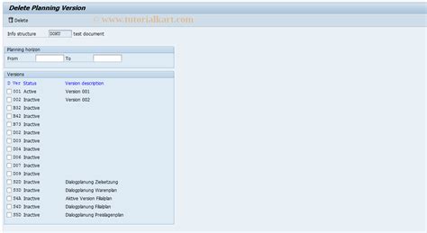 MC W SAP Tcode LIS Planning Delete Versions