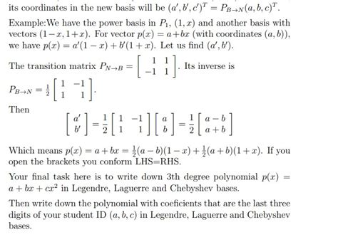 solved 4 transition matrices suppose your have a vector
