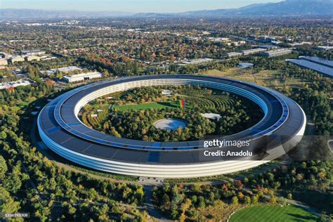 An Aerial View Of Apple Park Is Seen In Cupertino California United