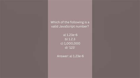 Reels Javascript Javascript Objective Questions And Answer Youtube