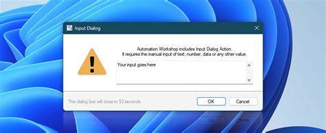 Dialog Box Examples Of Automation Workshop